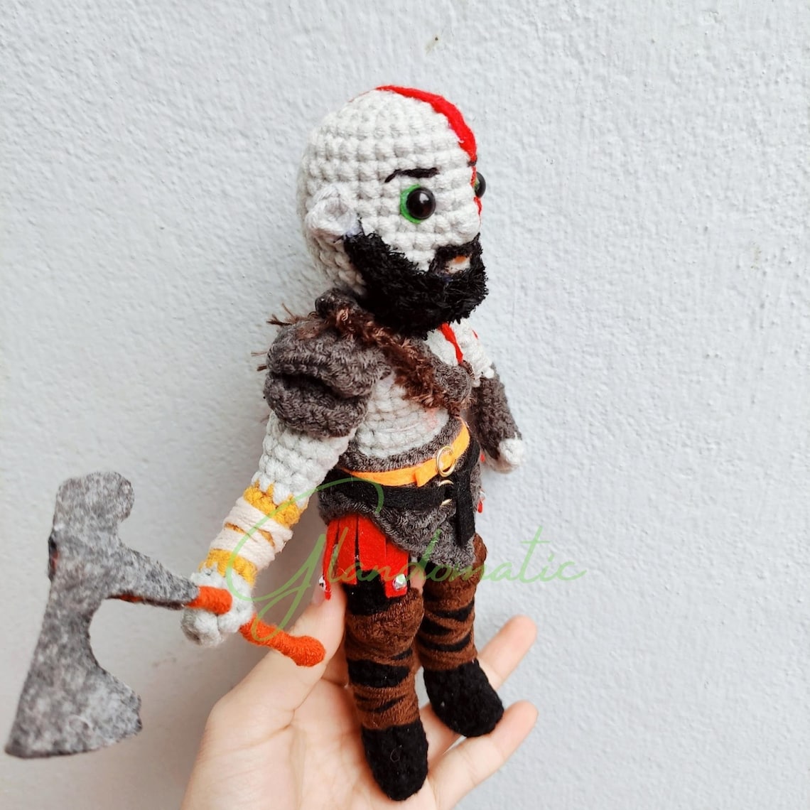 Custom Kratos God of War Crochet Doll - Ghost of Sparta Plush - Game ...