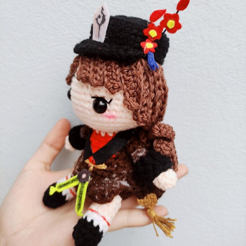 Crochet Hu Tao Plush Doll - Mobile Game Inspired Crochet Doll - Custom ...