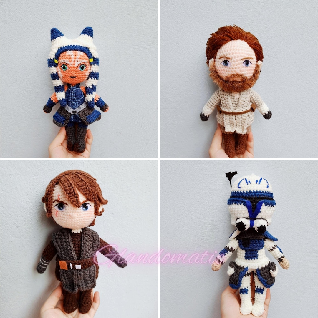 Custom Clone Wars Crochet Doll - Anakin, Obi Wan, Ahsoka, Captain Rex ...