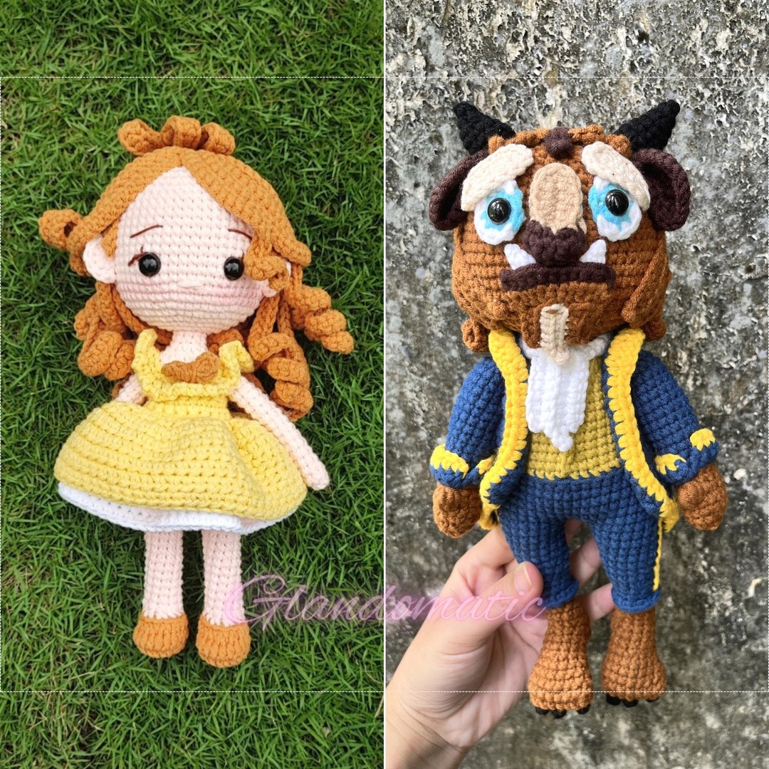 Beauty and the Beast Crochet Doll - Disney Princess Plushie - Prince ...