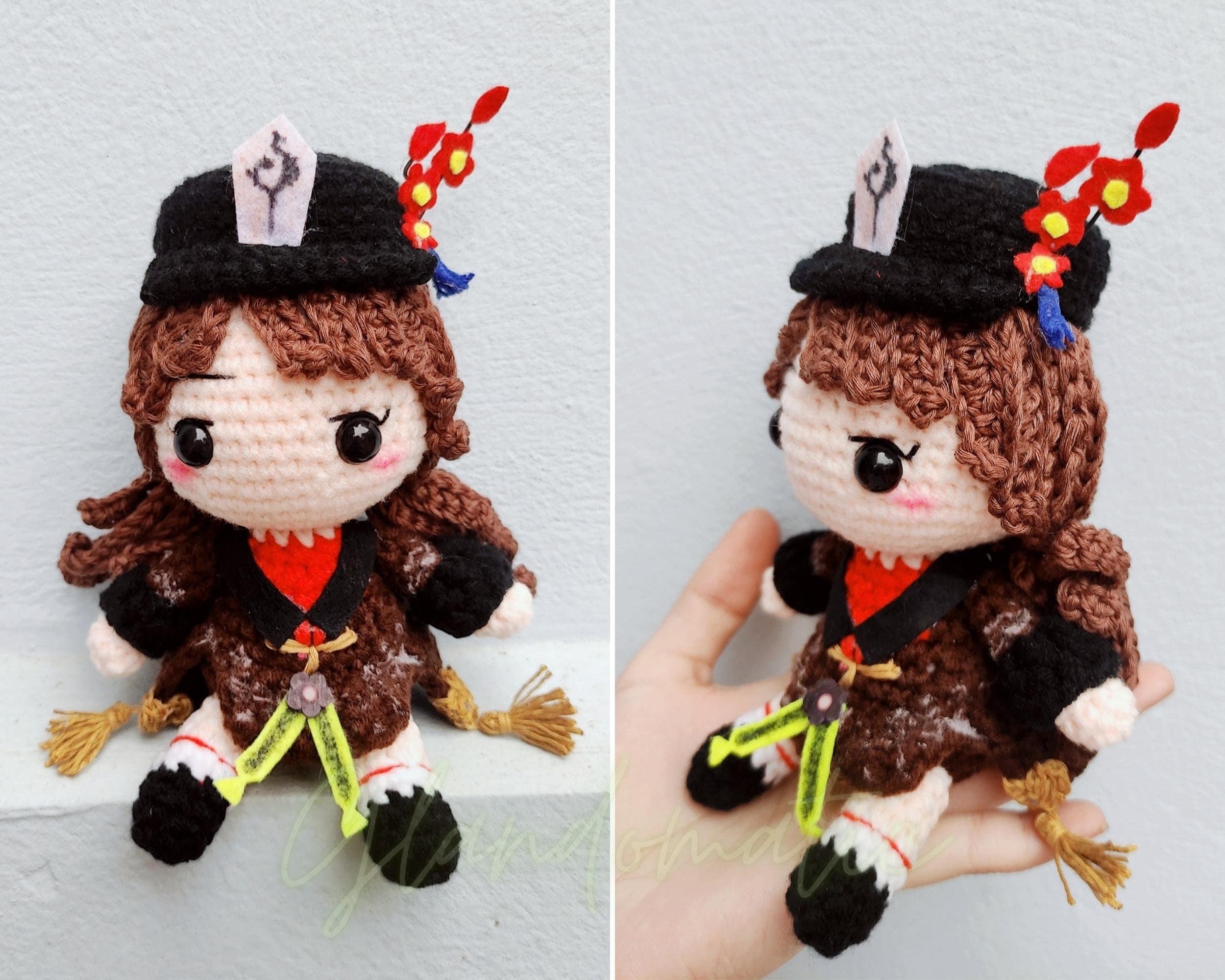 Crochet Hu Tao Plush Doll - Mobile Game Inspired Crochet Doll - Custom ...