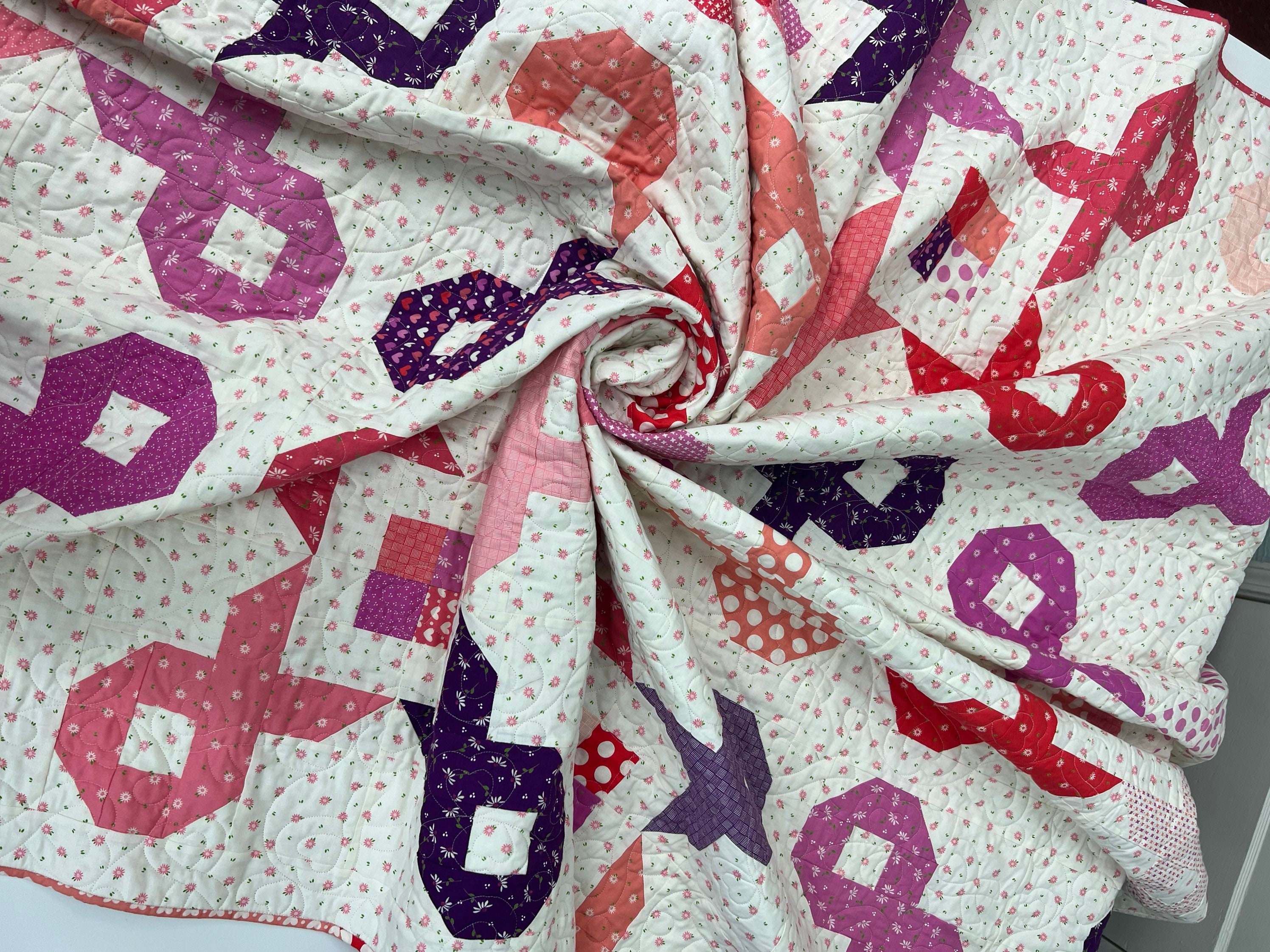For Melly Pink Ribbon PDF Quilt Pattern - Etsy