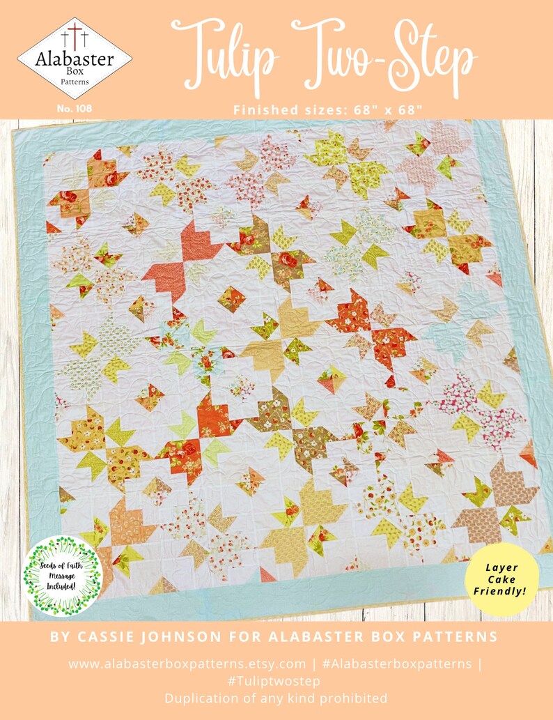 Tulip Two-step Quilt Pattern PDF - Etsy