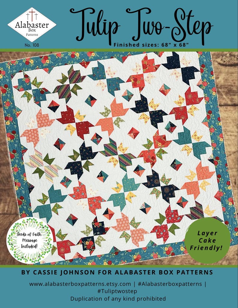 Tulip Two-step Quilt Pattern (PRINT Version Mailed to You) - Etsy
