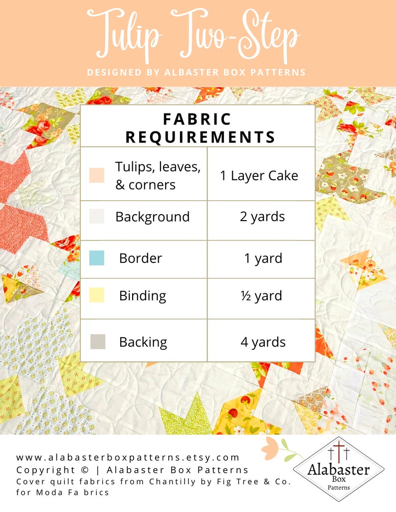 Tulip Two-step Quilt Pattern PDF - Etsy
