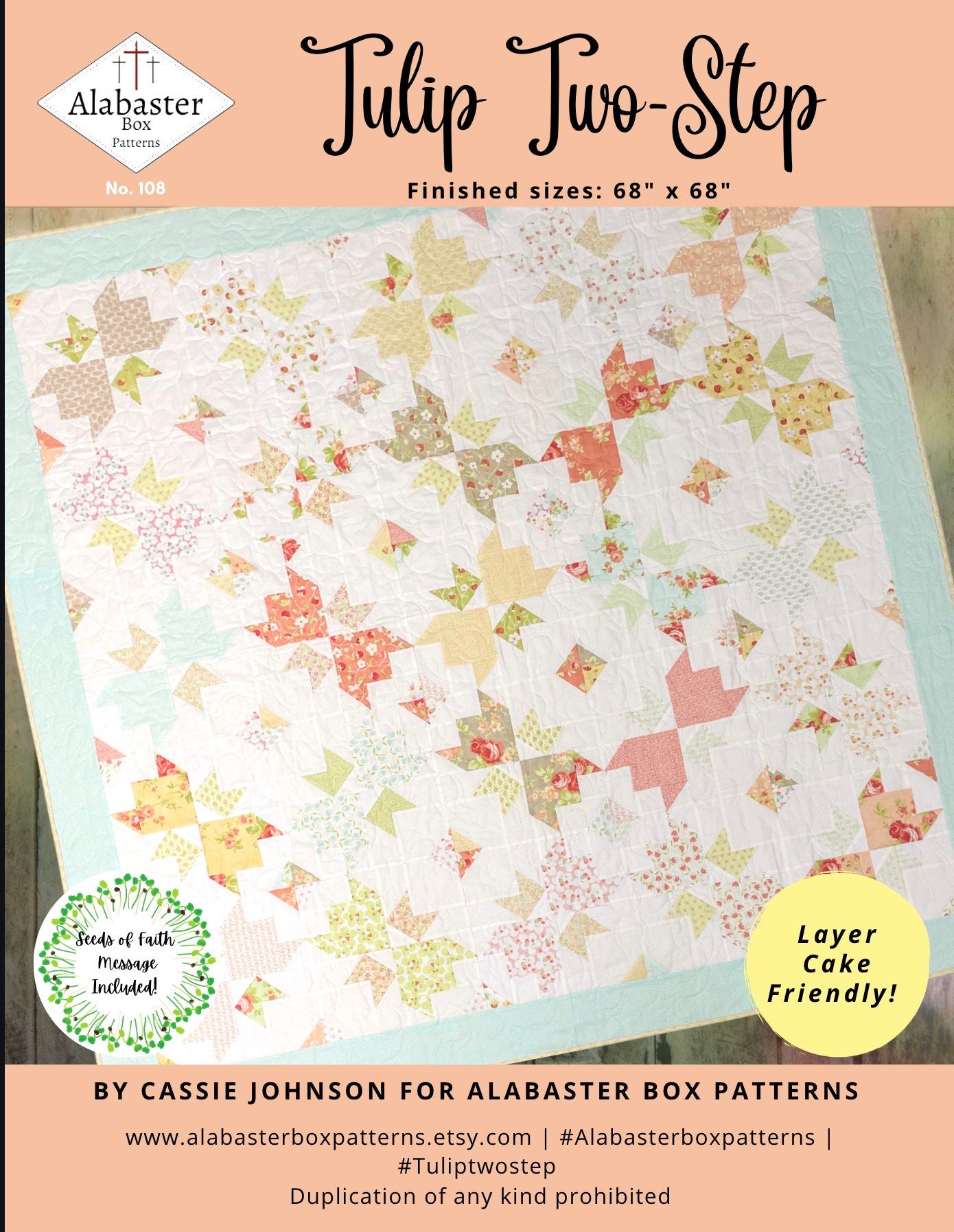Tulip Two-step Quilt Pattern PDF - Etsy