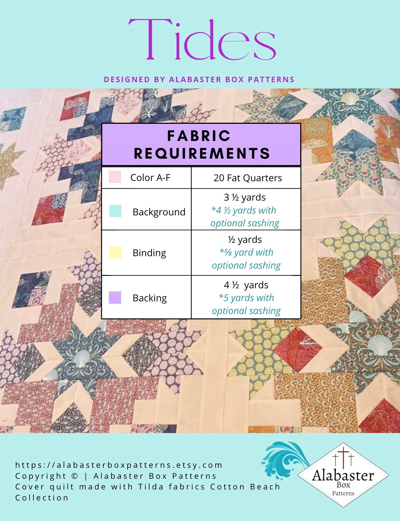 Tides PDF Quilt Pattern - Etsy