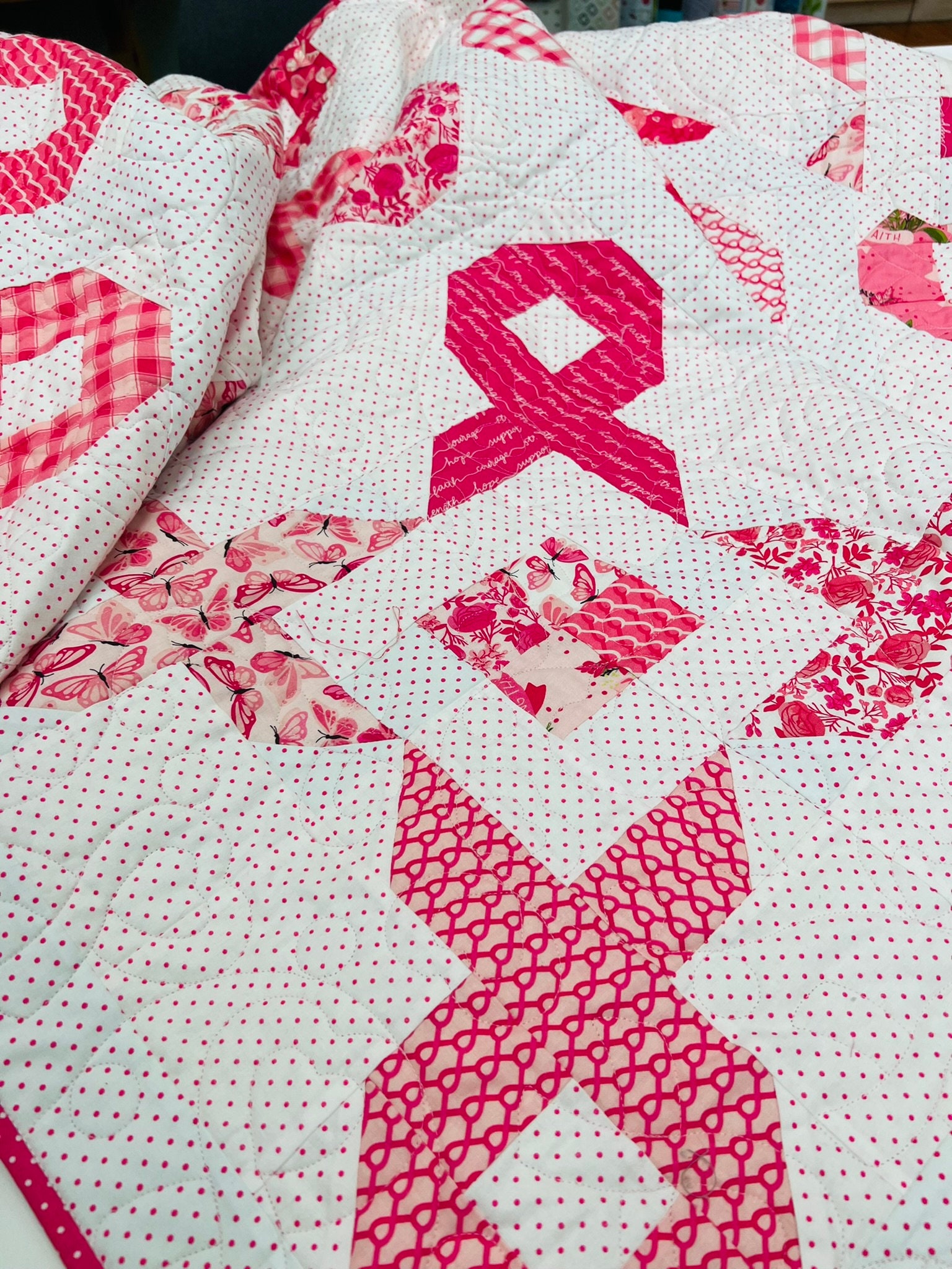 For Melly Pink Ribbon PDF Quilt Pattern - Etsy