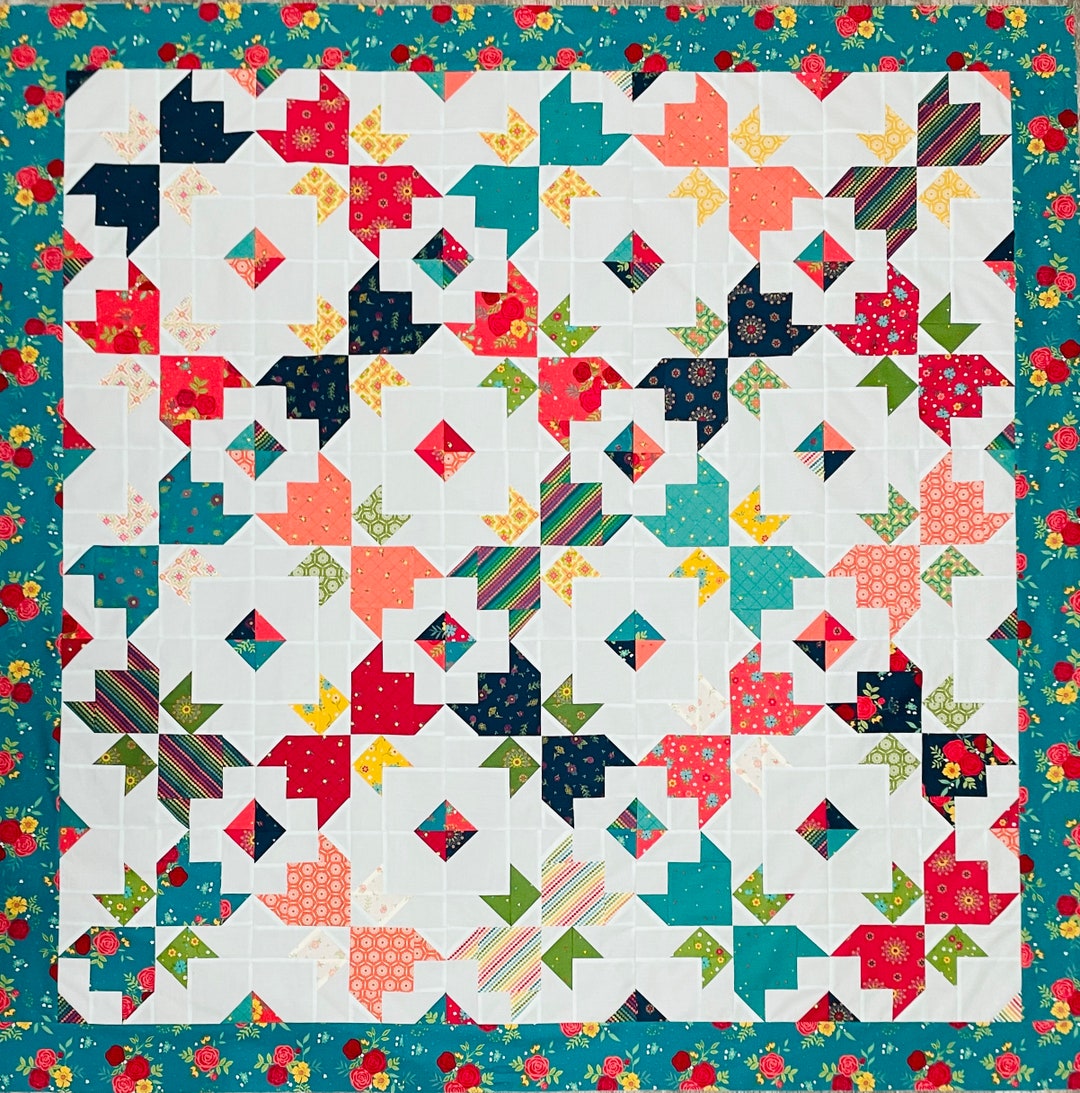 Tulip Two-step Quilt Kit in Riley Blake Market Street - Etsy