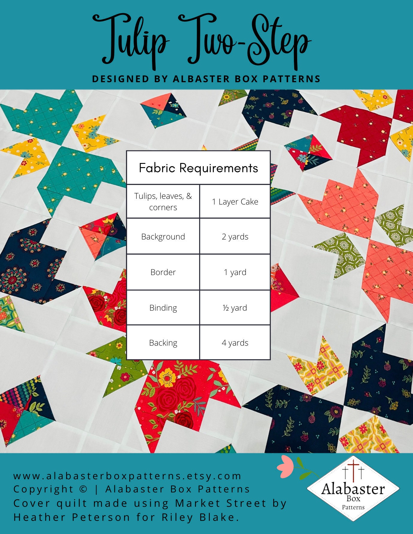 Tulip Two-step Quilt Kit in Riley Blake Market Street - Etsy