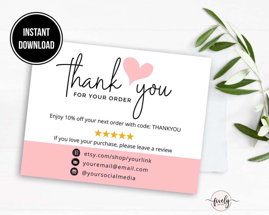 Etsy Thank You Notes Etsy Shop Thank You Small Business - Etsy
