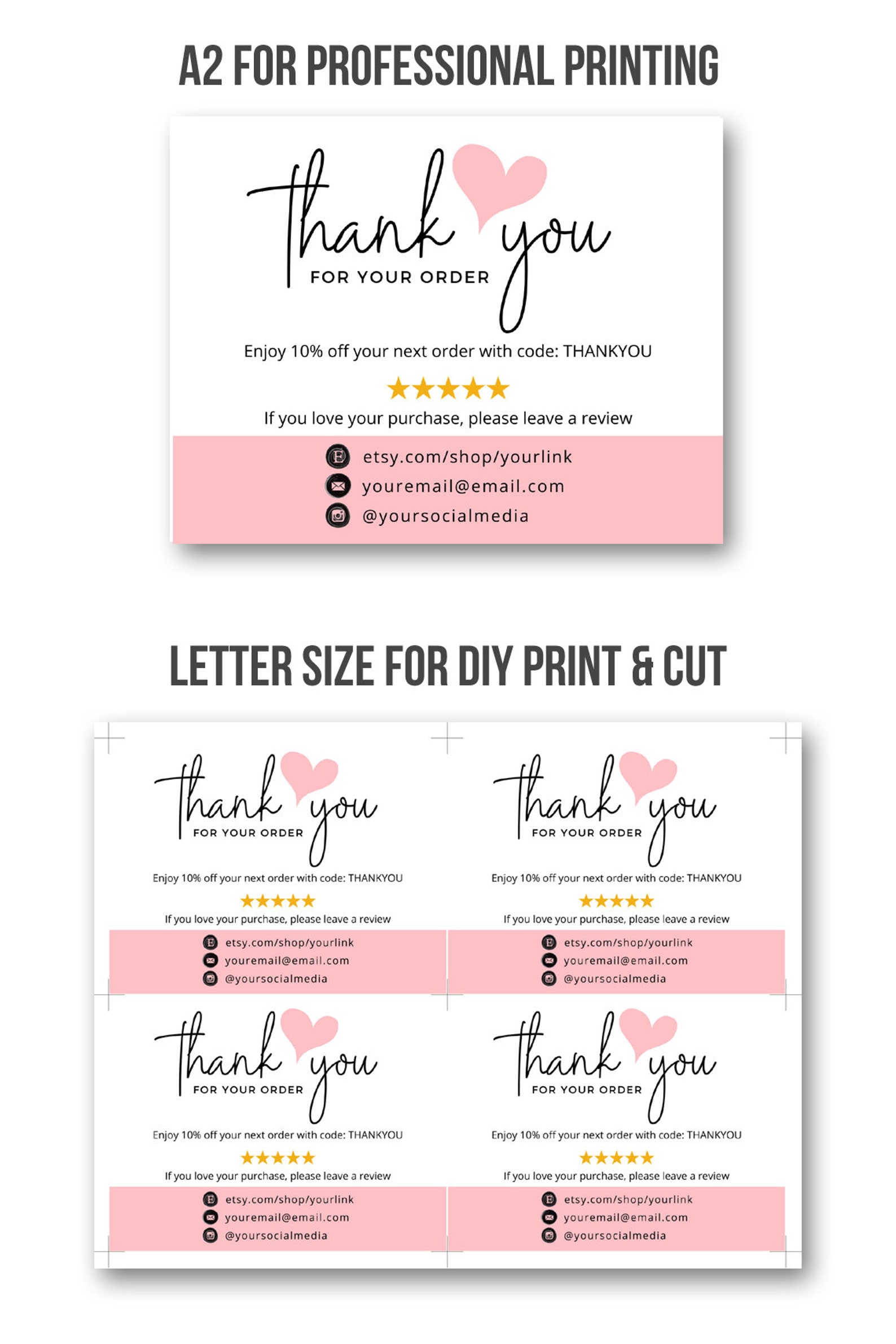 Etsy Thank You Notes Etsy Shop Thank You Small Business | Etsy
