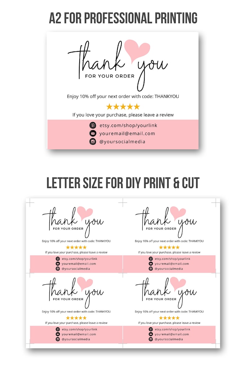 Etsy Thank You Notes Etsy Shop Thank You Small Business | Etsy