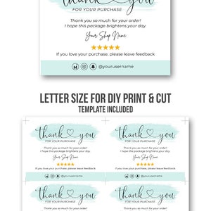 Printable Mercari Thank You Note Template Mercari Thank You | Etsy Canada