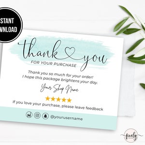 Printable Mercari Thank You Note Template Mercari Thank You - Etsy Canada