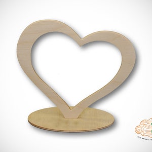 Heart Stand Svg Dxf Eps Jpg Pdf Template, Vector Files, Laser Cut ...