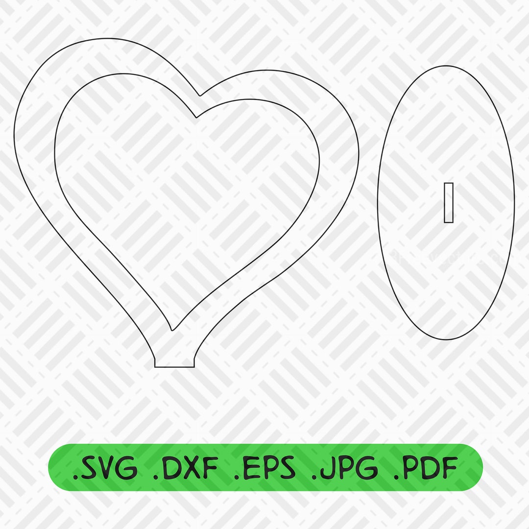 Heart Stand Svg Dxf Eps Jpg Pdf Template Vector Files Laser - Etsy