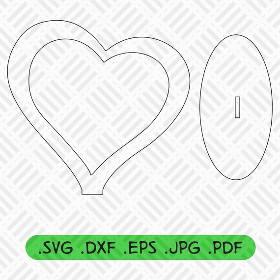 Heart Stand Svg Dxf Eps Jpg Pdf Template Vector Files Laser - Etsy ...