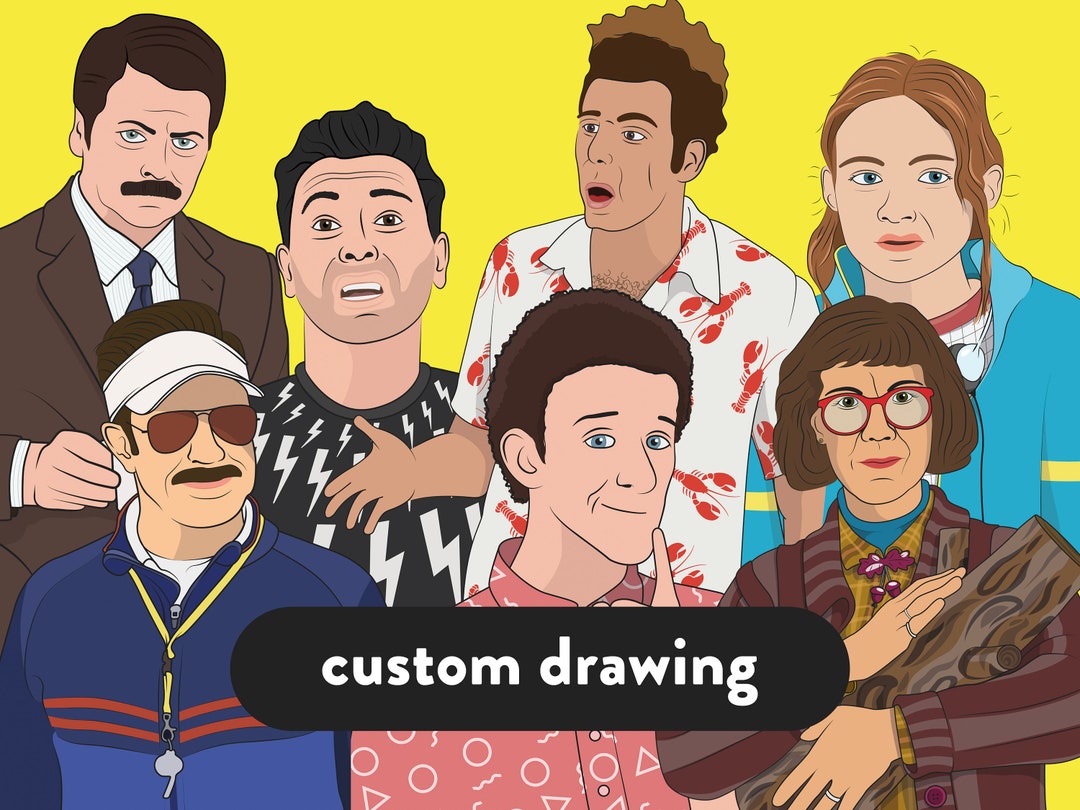 Custom Drawing Personalised Illustration You Decide Cartoon Art Digital ...