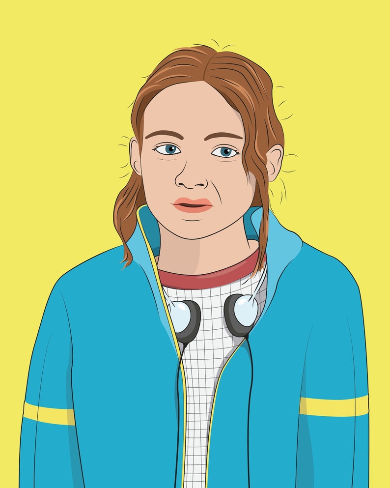 Max Mayfield Print / Stranger Things Wall Art / Decoración retro de ...