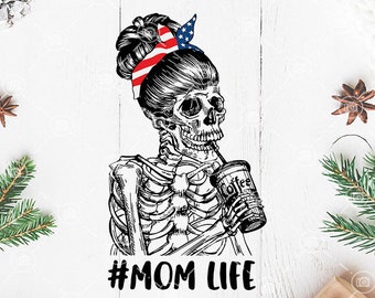 Mom skeleton svg | Etsy