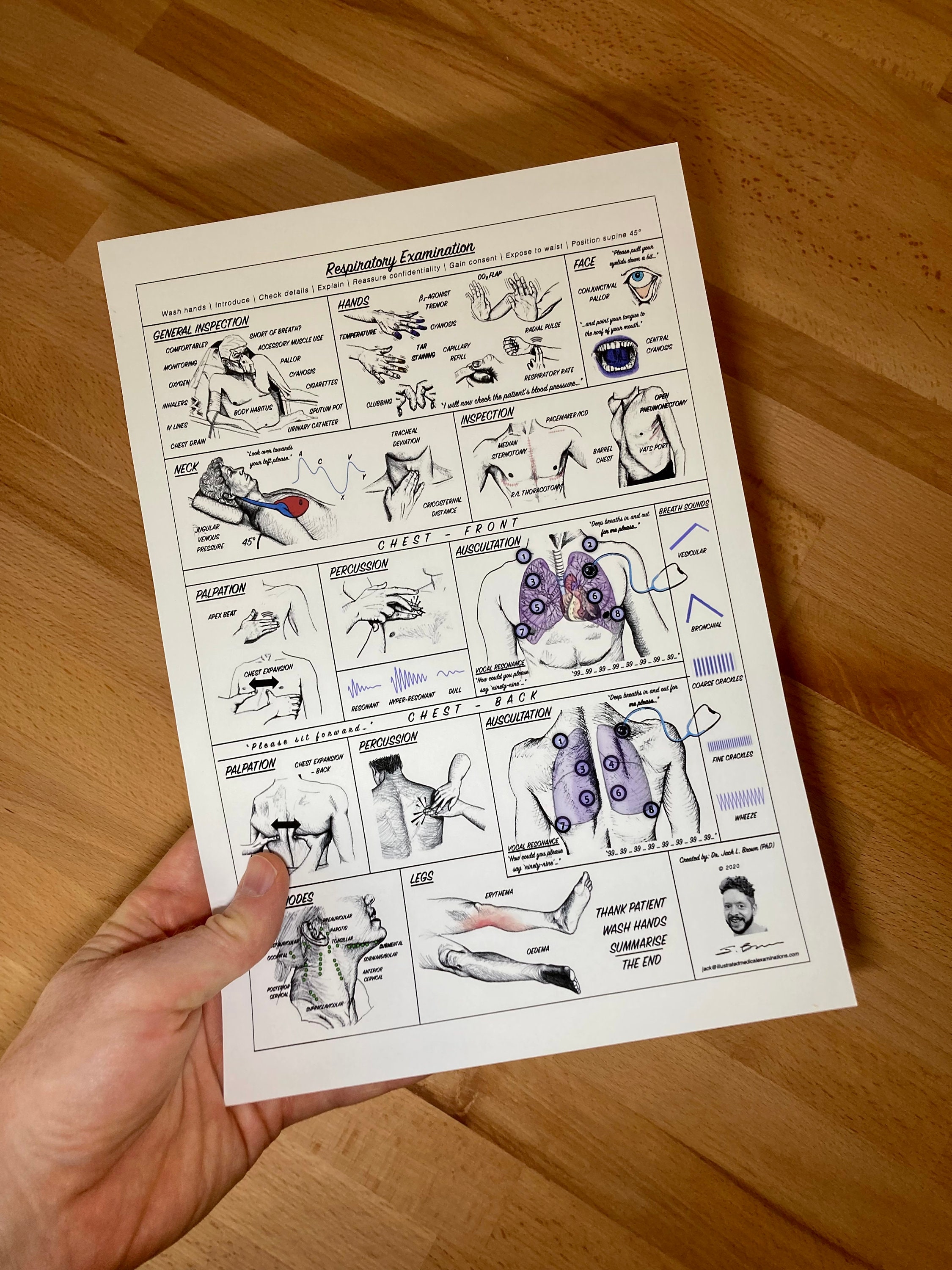 Respiratory/chest OSCE Examination Study Guide - Etsy