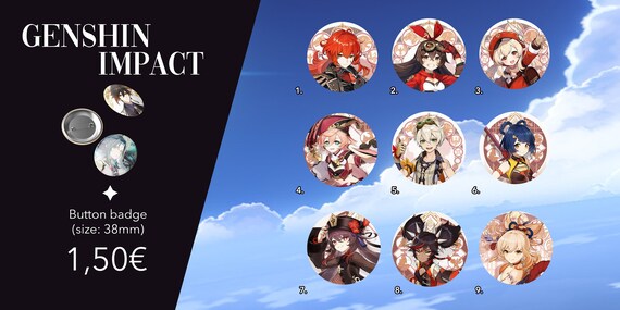 Genshin Impact pyro Button Badge - Etsy