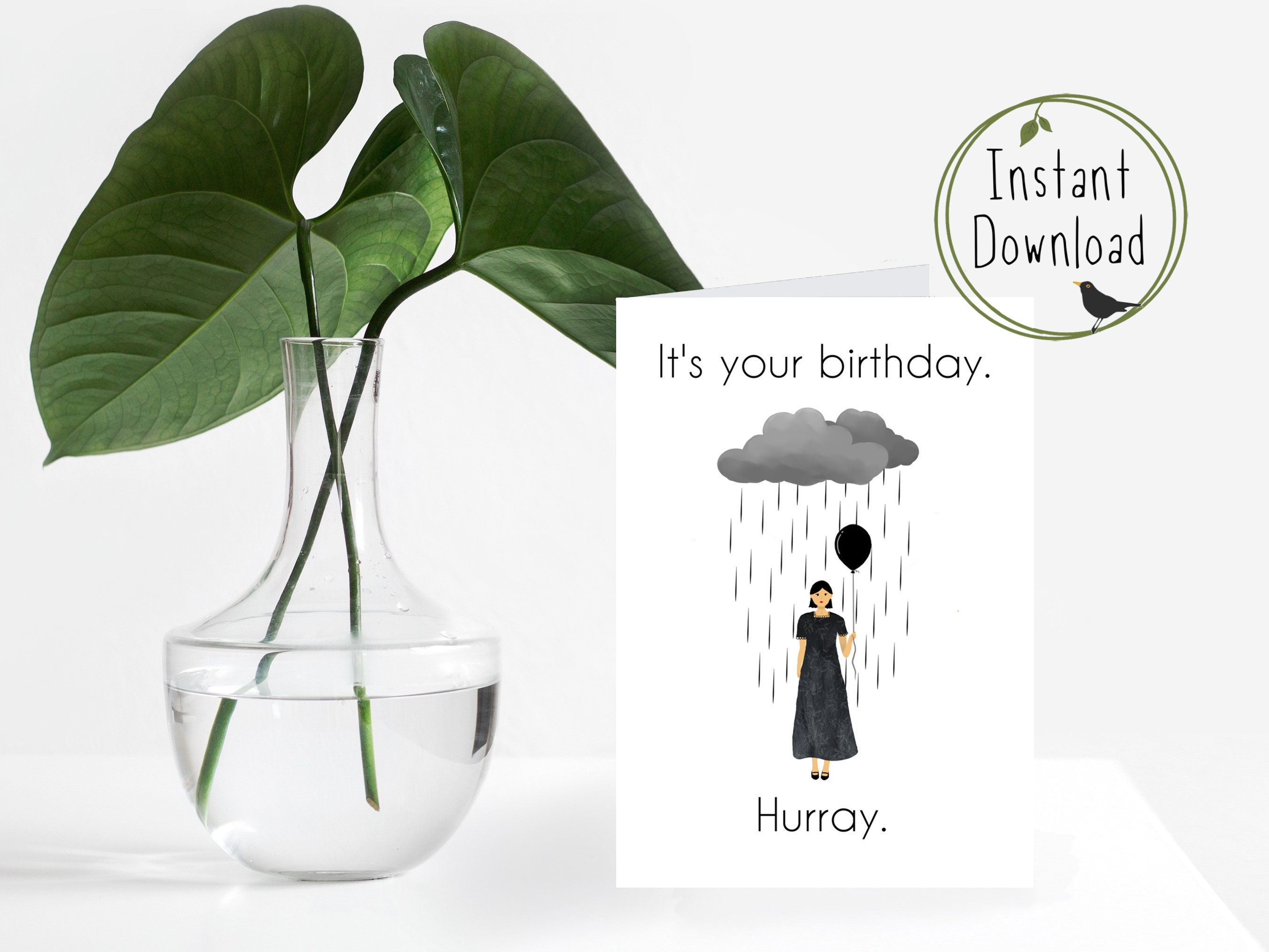 Printable Funny Dark Humor Birthday Card for Teenager or Older Adult ...