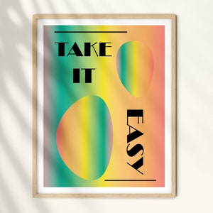 Take It Easy, Printable Wall Art, Instant Download Printable Art ...
