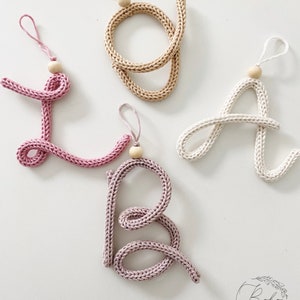 Knitted Wire Initial Decoration Wire Word Decoration Christmas Letter Decoration Personalised ...