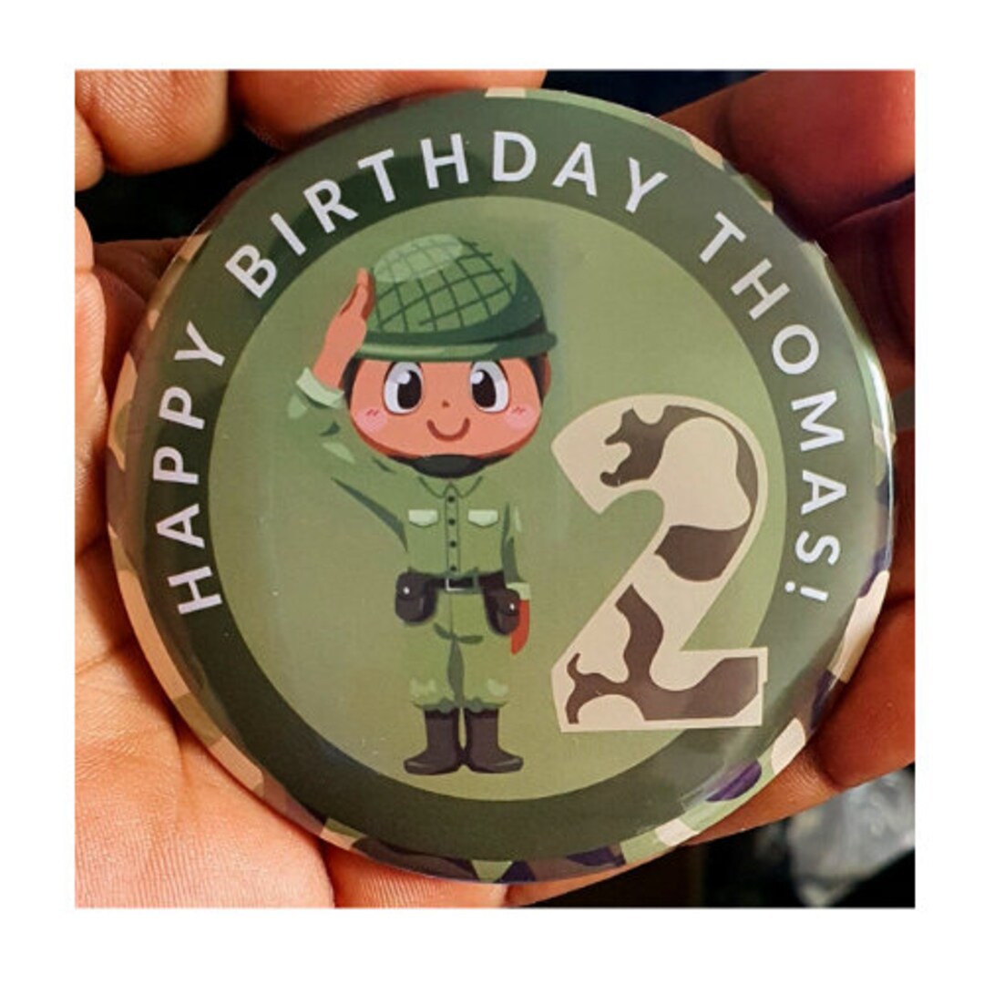 Army-inspired 75mm Pin Badge by Camieroseuk - Etsy