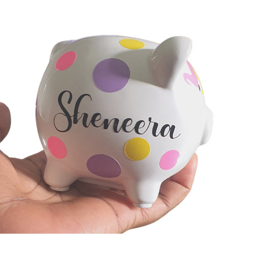Customised Mini Piggy Banks for Kids, Babies, Toddlers, Decorative ...