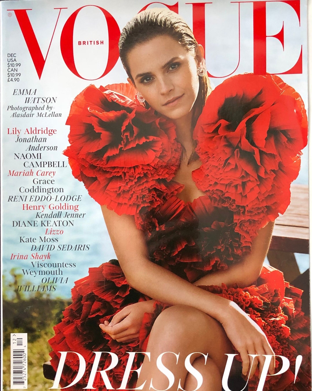 Unique Rare British Magazine VOGUE Cover Emma Watson-iconic Style ...