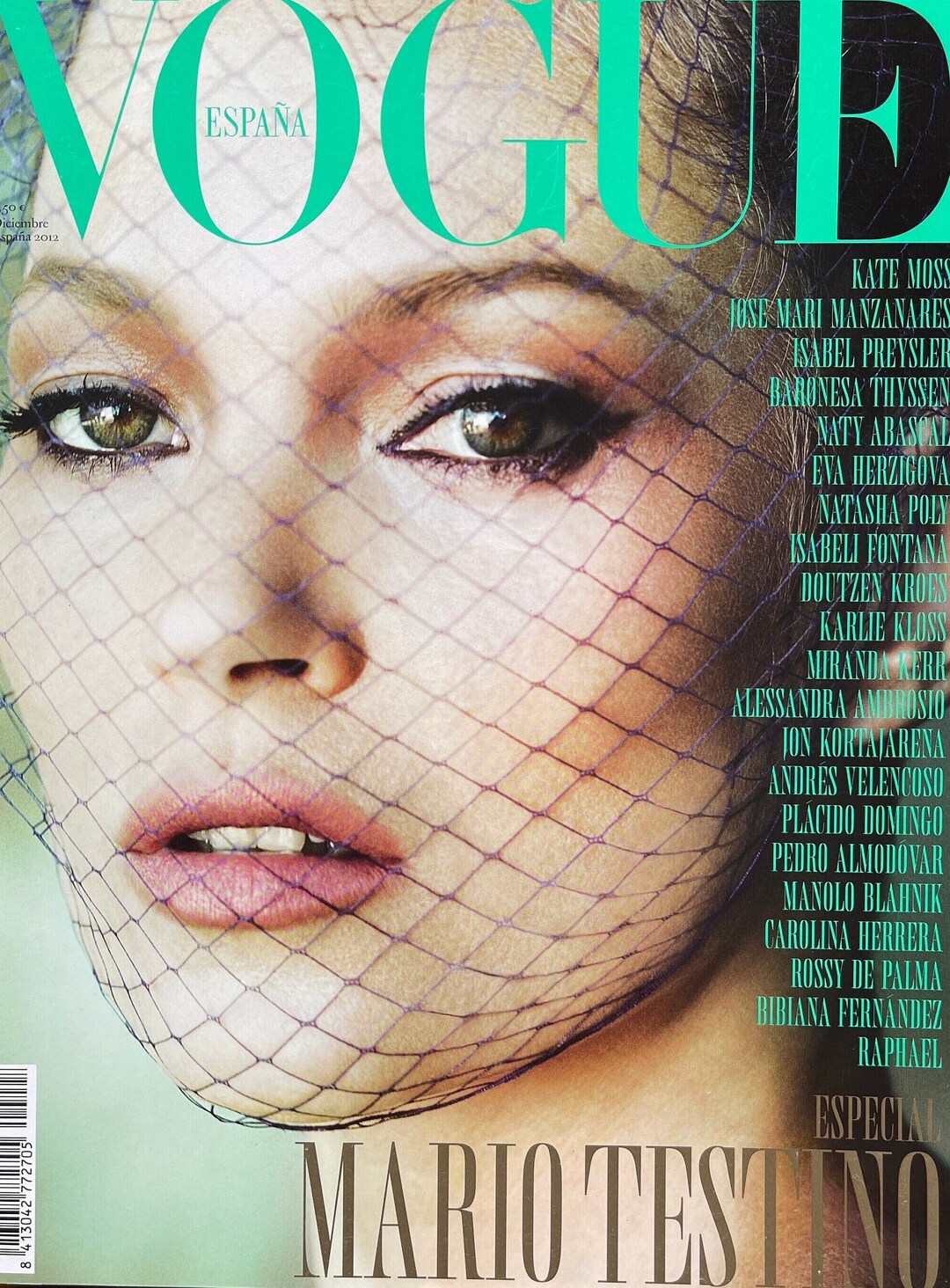 Magazine Vogue Spain Cover by Mario Testino Kate Moss - Etsy