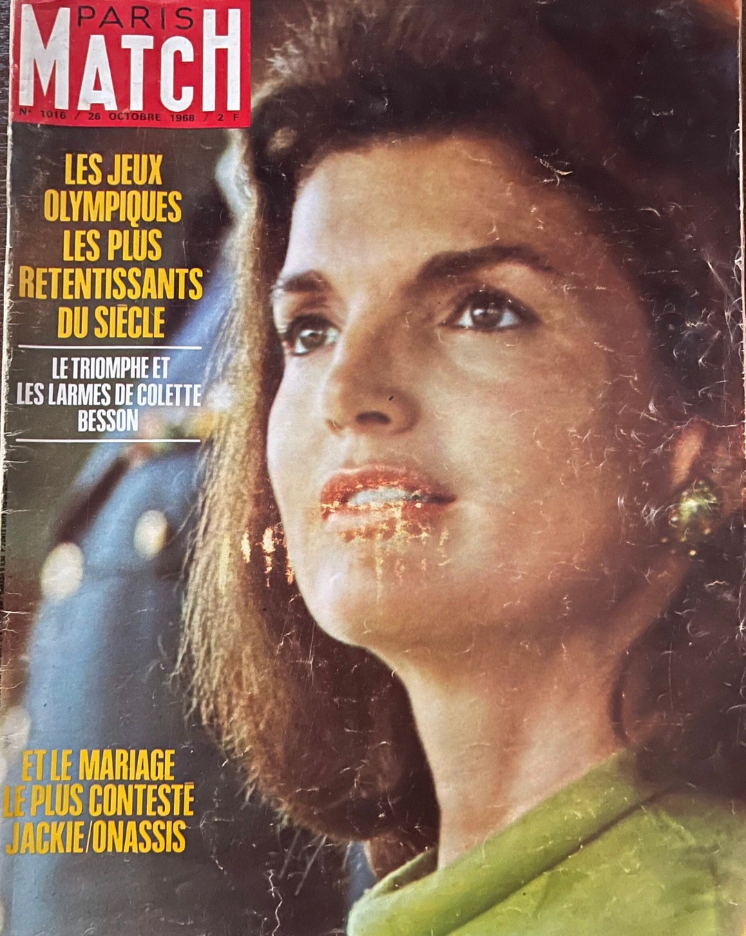Pre-owned Vintage Magazine Paris Match 1968 Cover Jacky Onassisicinic ...