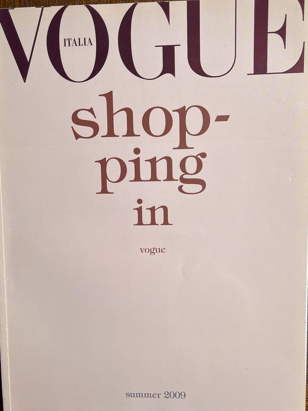 Pre-owned Unique Supplement Magazine Vogue Italia Shopping Summer Issue ...