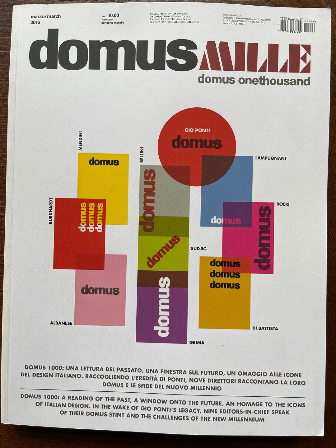 DOMUS Magazine No 1000 - Etsy