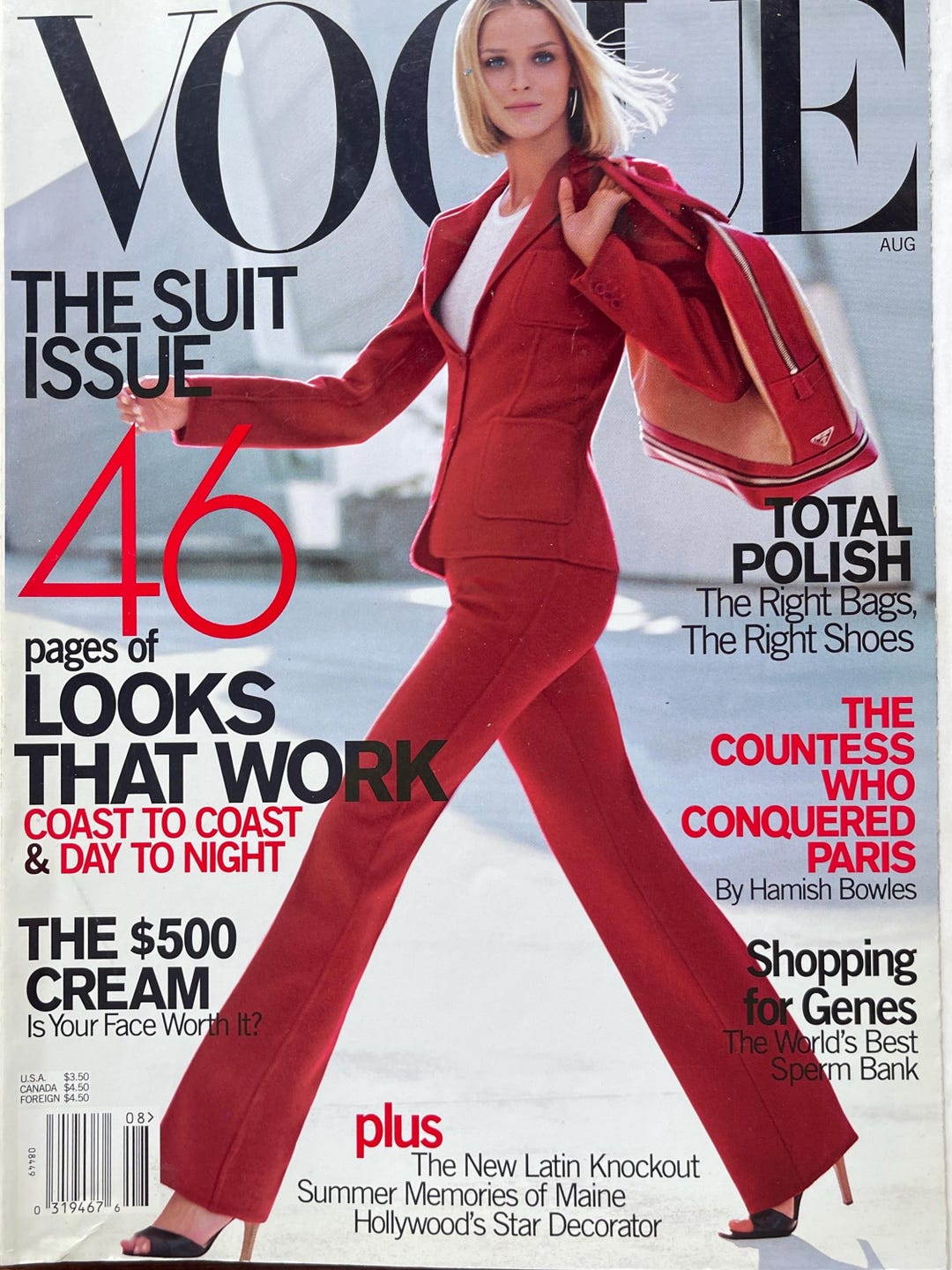 Own a Piece of Vogue History -VOGUE US August 2000, Cover Karen Kass ...
