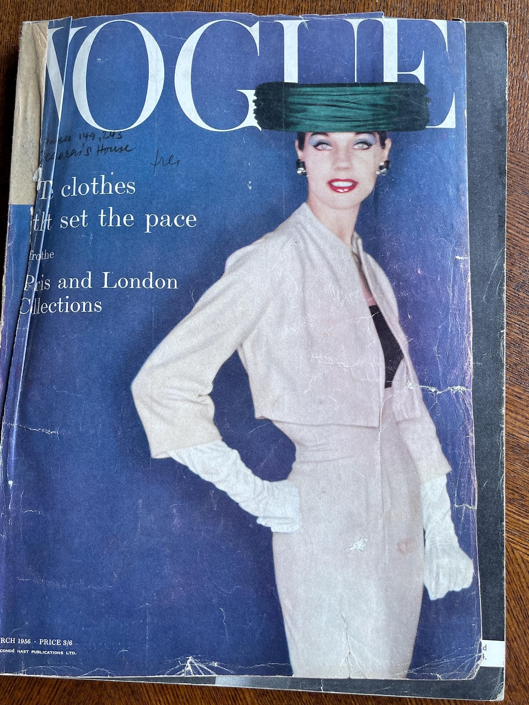 Own a Piece of Vogue History -vogue Magazine March 1956-iconic Style ...