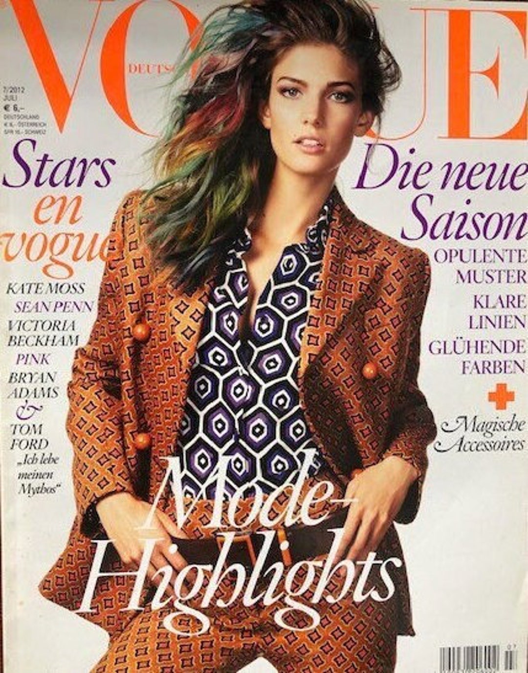 Pre-owned Magazine Vogue German Edition Cover Kendra - Etsy