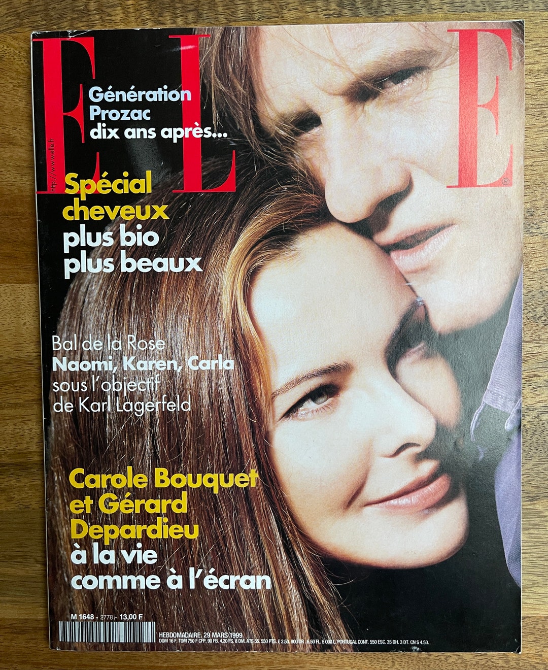 Vintage Unique Rare Fashion Magazine French ELLEN 1999,naomi, Karen ...