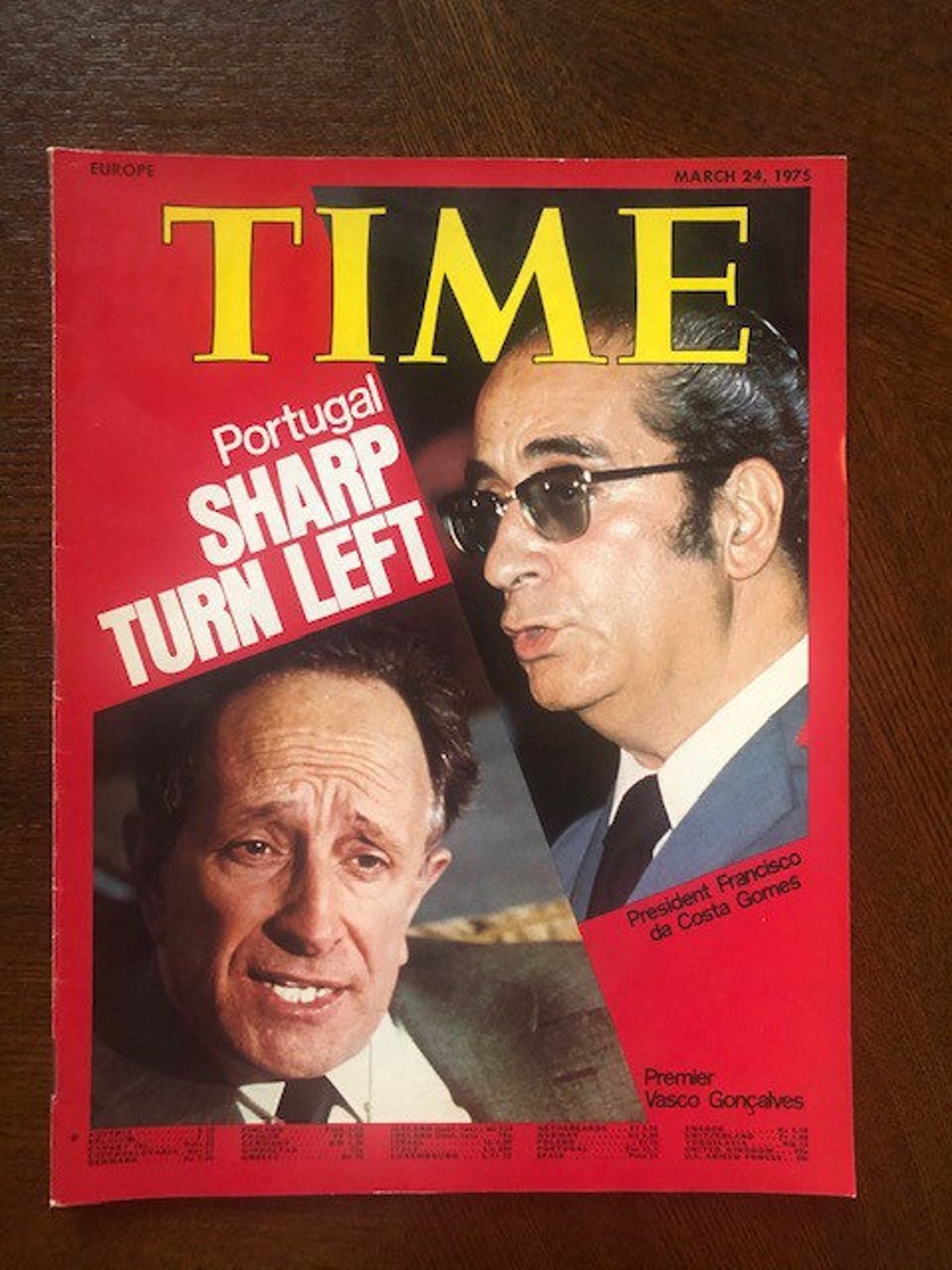 Time Magazine Europe 1975 - Etsy