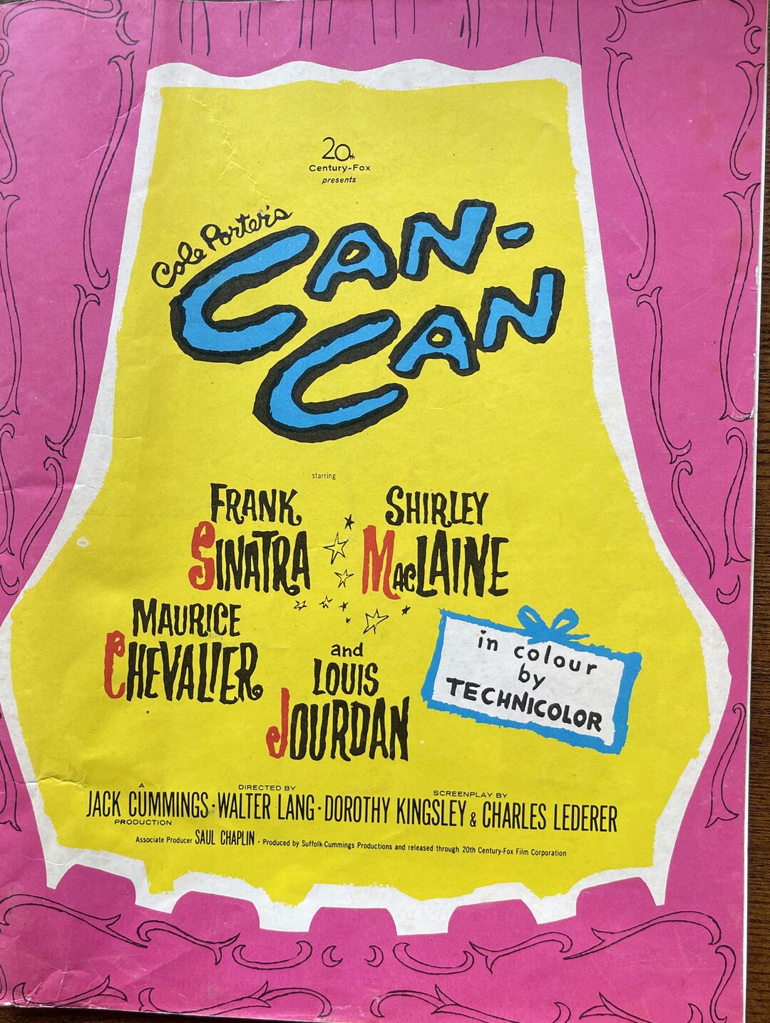 Can-can 1960 Movie Program Frank Sinatra - Etsy