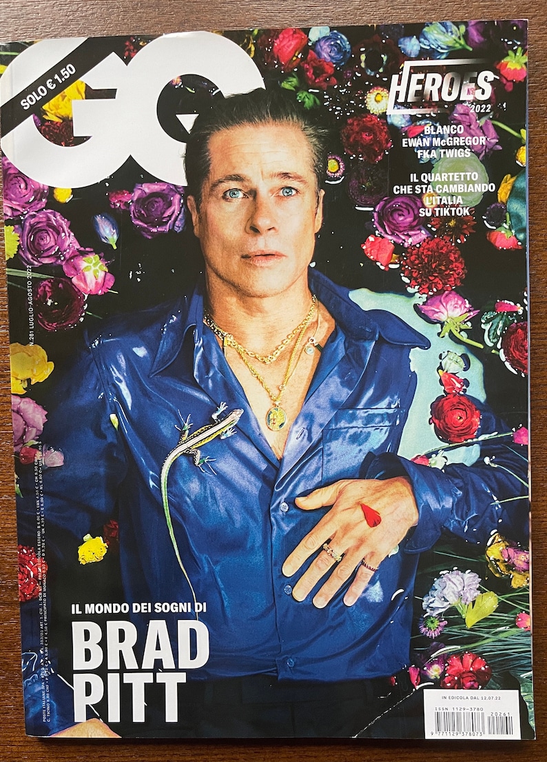 GQ Magazine Italia Cover Brad Pitt - Etsy