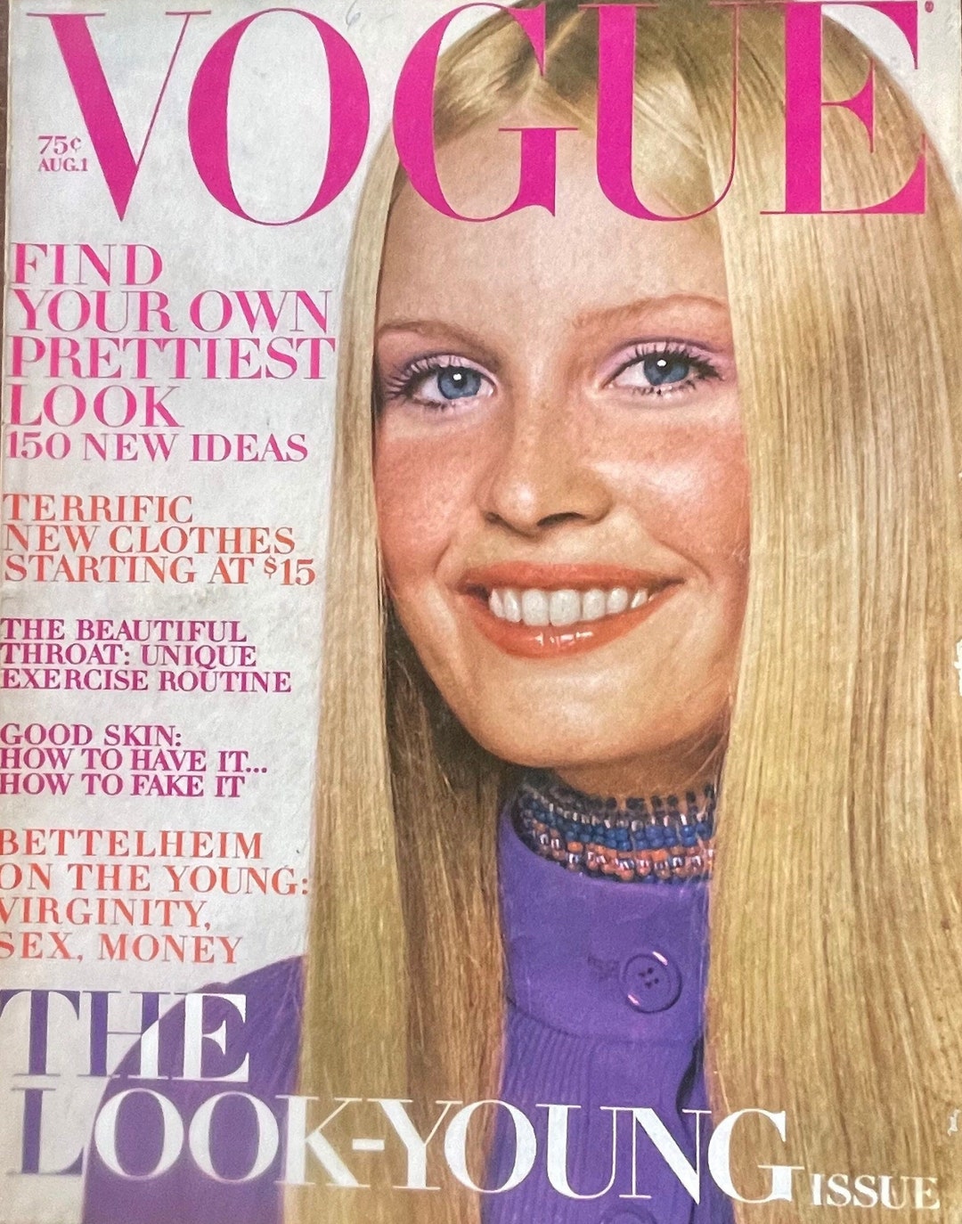 Own a Piece of Vogue History -vintage Rare Fashion Magazine Vogue 1970 ...