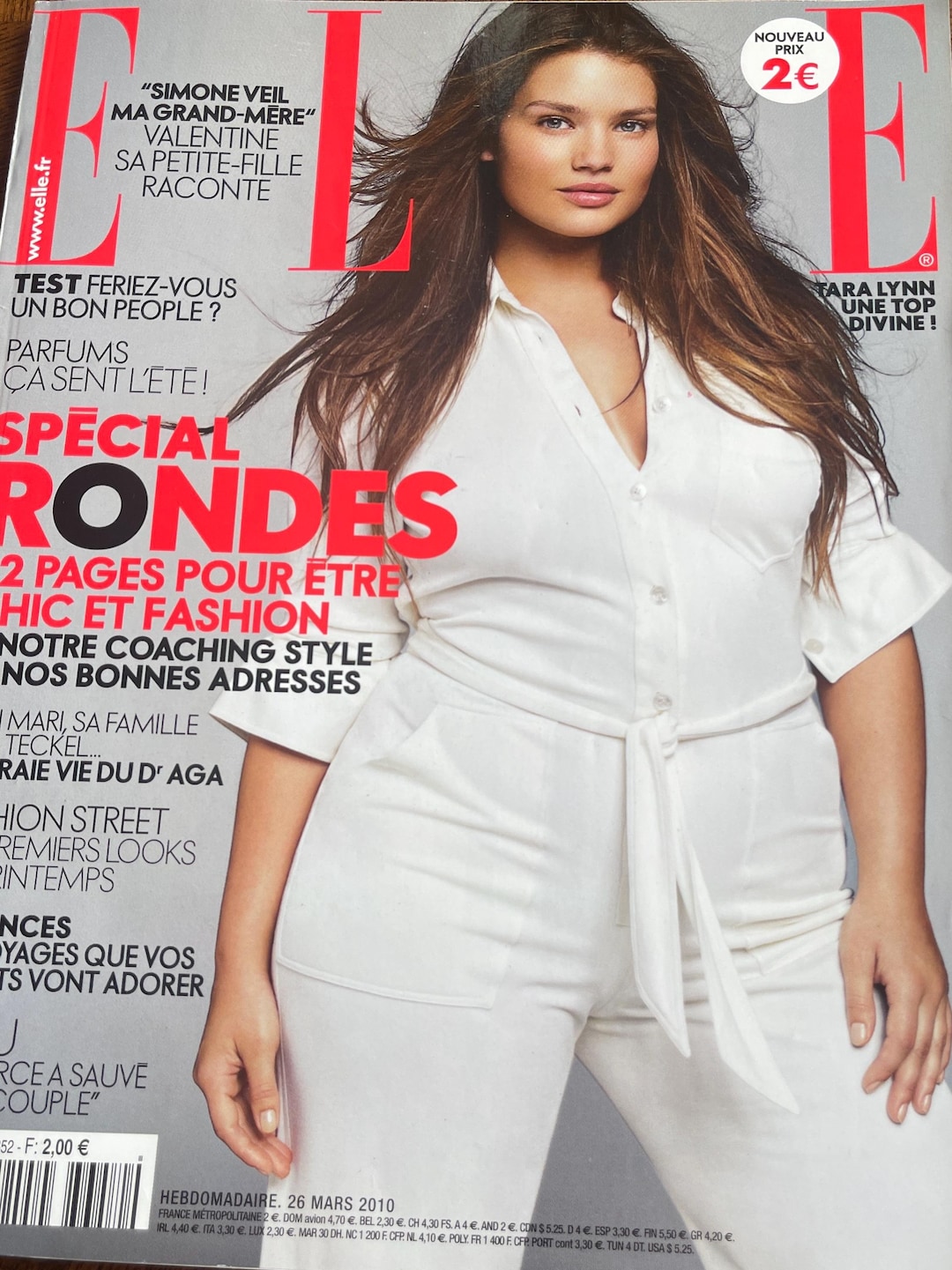 Pre-owned Elle Magazine France Cover Tara Lynn - Etsy