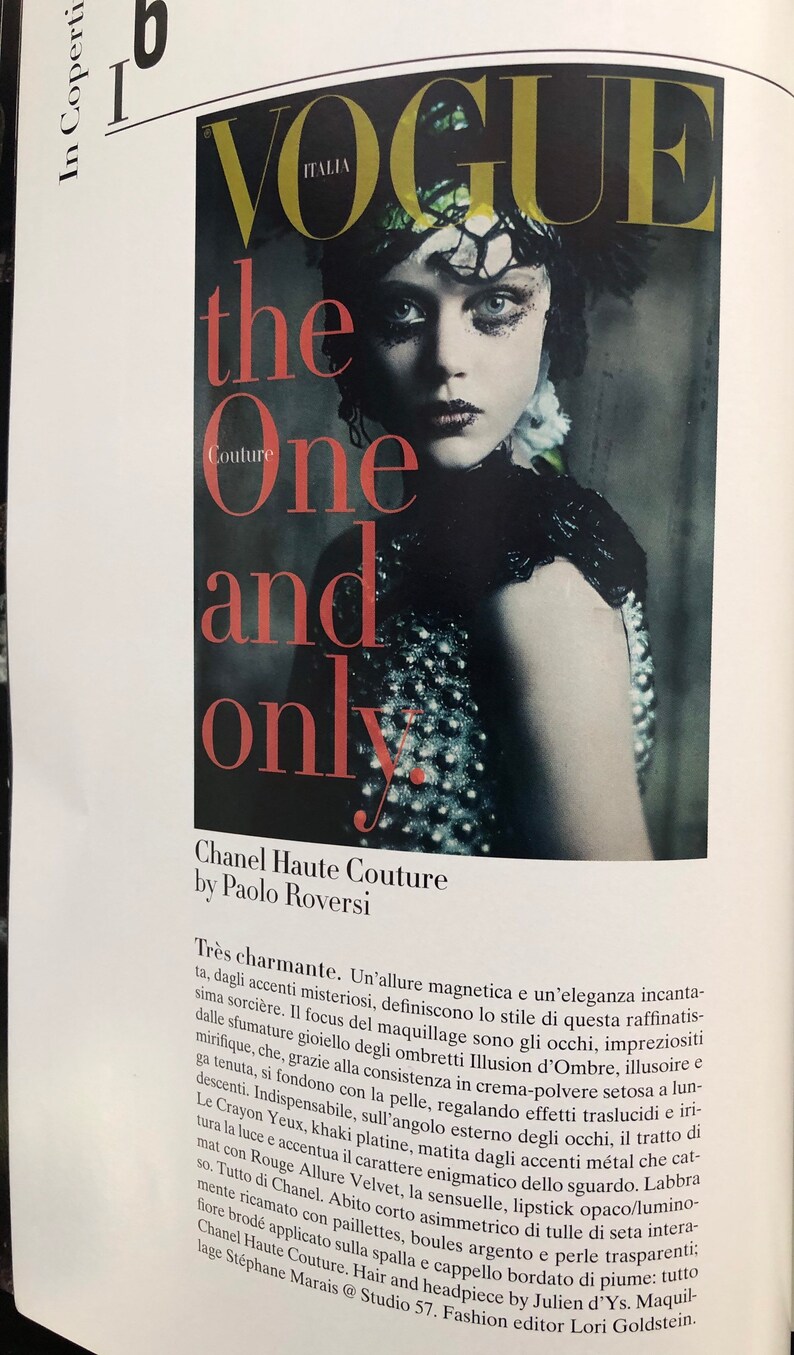 Pre-owned Magazine Vogue Italia, Haute Couture-iconic Style & Cover ...