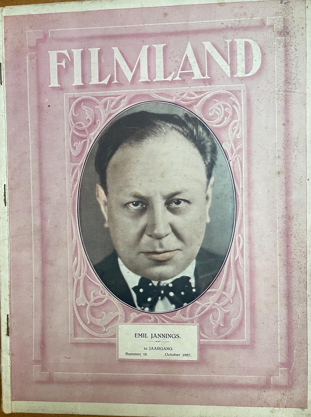 Pre-owned Classic Rare Dutch Film Magazine Journal 1927 Cover Emil ...