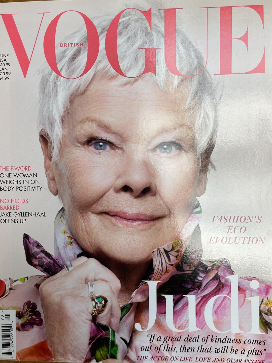 Own a Piece of Vogue History -magazine Vogue British Cover Judith Dench ...