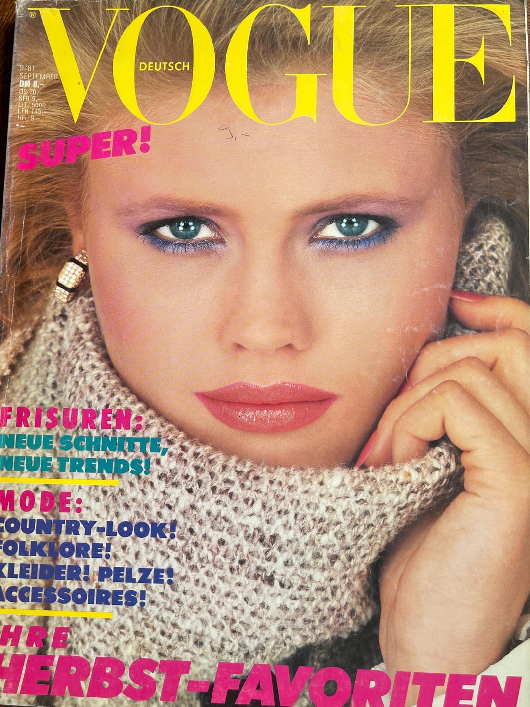 Vintage Rare Fashion Magazine VOGUE Deutsch September 1981-iconic Style ...